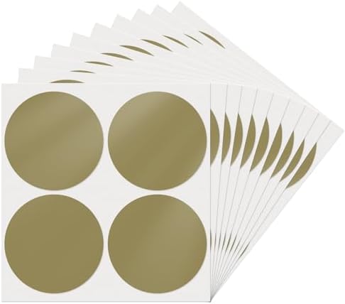 YIKIADA Gold 100 mm Round Stickers Self-Adhesive Circle Labels Color ...