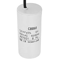 Amazon.com: CBB60 Run Capacitor, Wire Lead 250VAC 120uF 50/60Hz Capacitor for Motor Air ...