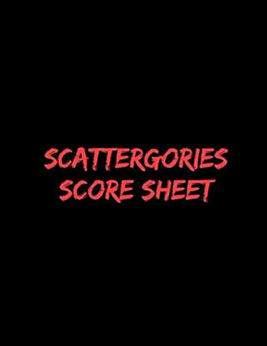 Amazon | Scattergories Score Sheet: Scattergories Score Record Book ...