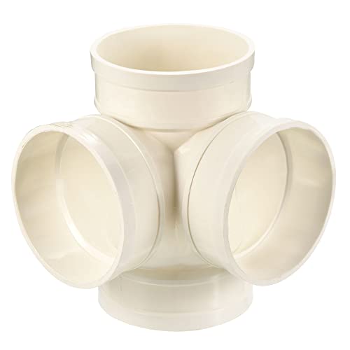 PATIKIL 4.29inch Pipe Fitting, 1Pcs Splitter Duct 4 Ways Hose Connector ...