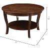 Amazon.com: Convenience Concepts American Heritage Round Coffee Table ...