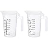 Amazon.com: PATIKIL Graduated Beaker, 2 Pack 100ml PP Plastic Liquid Measuring Cup Double Sided ...