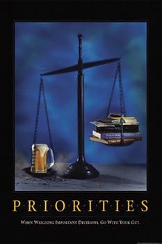 Amazon.com: (24x36) Priorities College Parody Demotivational Poster ...