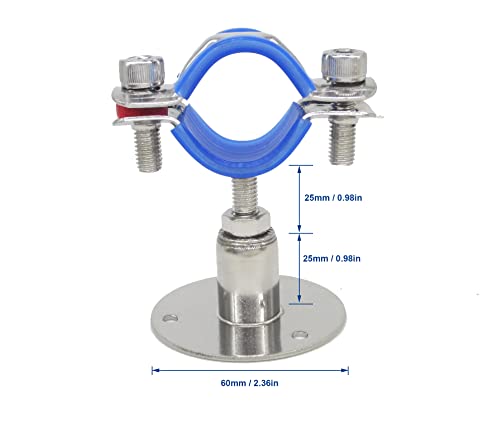 Stainless Steel Wall Mount Ceiling Mount Pipe Supports, Adjustable Pipe ...