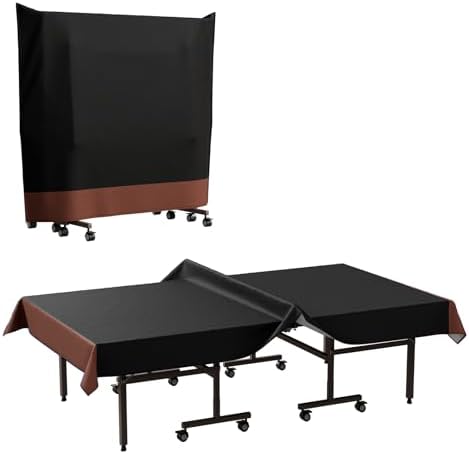 Amazon.com : YRDKB Ping Pong Table Cover - 9x4.5FT Black and Brown ...