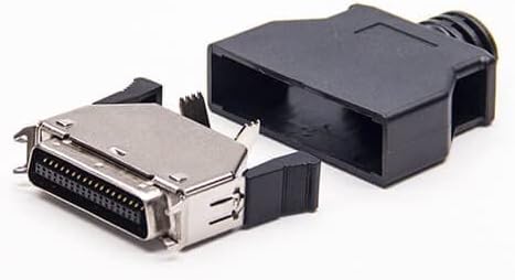 Conector SCSI de 36 pines recto macho tipo soldadura botón negro ...