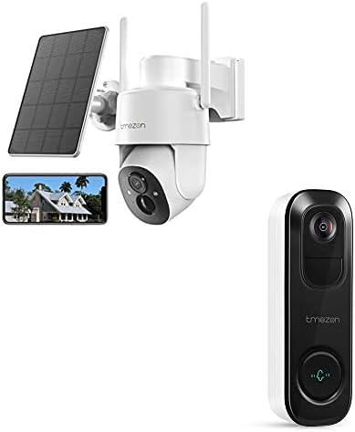 Amazon.com: TMEZON Security Home System Bundle with 2K Solar Camera ...