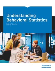 Understanding Behavioral Statistics v1.0: Robert F. Lorch Jr ...