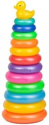 TOY FUN Plastic Build Up Beakers Stacking and Nesting Toy for Kids, Multicolour - 12 Pieces ...