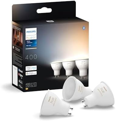 Philips Hue GU10 – Smart Spotlight – (3-Pack) White Ambiance : Amazon ...