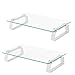 Amazon.com: Ilyapa Glass Monitor Stand 2 Pack - 16 x 9.5 x 3 Inch ...