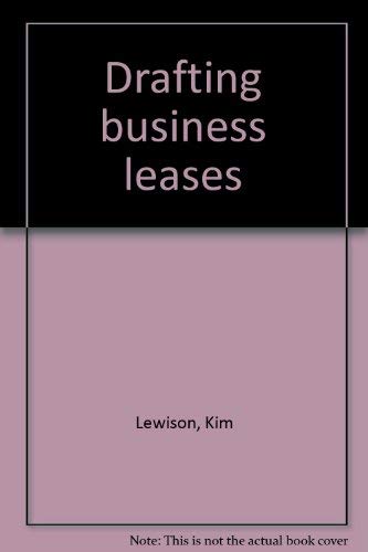 Drafting business leases: Lewison, Kim: 9780851204086: Amazon.com: Books
