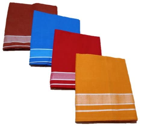 Men Handloom cool cotton plain colour Lungi/Dhoti/Mundu/Veshti/Kaili ...