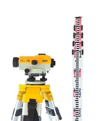 SUN AUTO LEVEL DSC- 240 WITH LEVELING STAFF- 5 MTR & ALUMINIUM TRIPOD ...