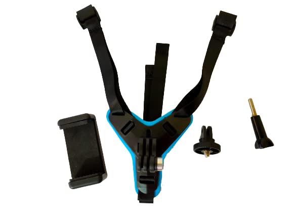 Helmet Chin Strap Mount with Mobile Clip & Screw Compatible with All ...