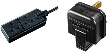 Masterplug EXS1324B-01 Heavy Duty Two Socket Extension Lead, 4 Metre ...