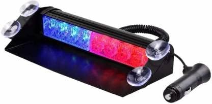 SAFEVERSE Car Police Light 8 Led Blue/Red Flasher Police Warning Lamp ...