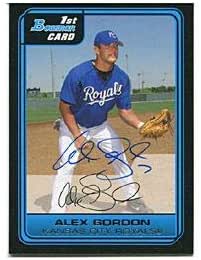 Alex Gordon Autographed/Signed 2006 Topps Card - Autographed Baseball ...