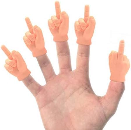 10 Pack Middle Finger Hands Premium Rubber Little Tiny Finger Hands Fun ...