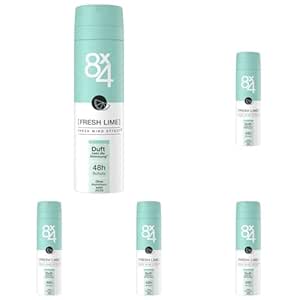 8X4 Fresh Lime Deospray, Deodorant mit frisch-fruchtigen Zitrusnoten, erfrischendes Deo ohne ...