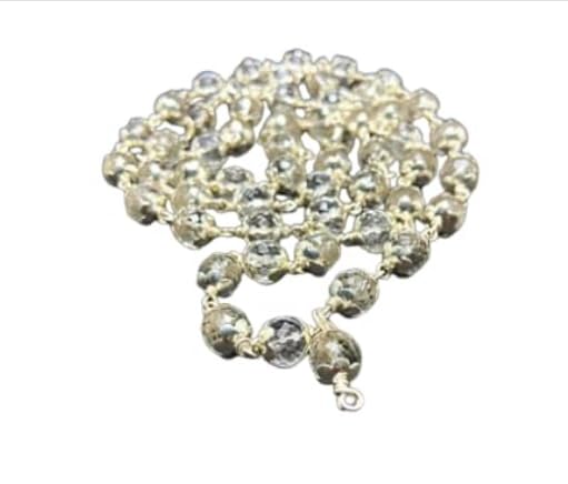 Buy Galaxy Gems Sphatik Necklace Original Diamond Cut Sphatik Mala With ...