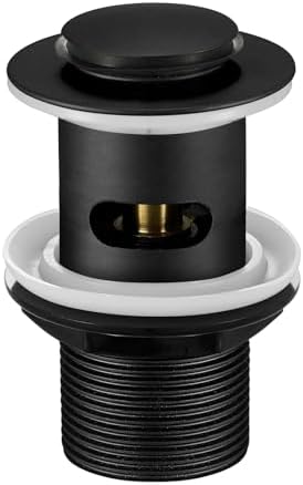 JT Pickfords | Matt Black Slotted Basin Sink Push Pop Up Click Clack ...