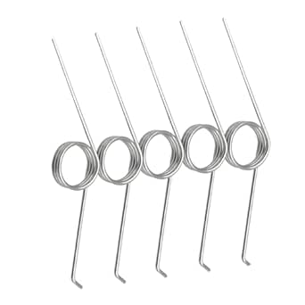 5 Pcs Silver 0.7mm Universal Type Adjustable 3-Coil Torsion Springs ...