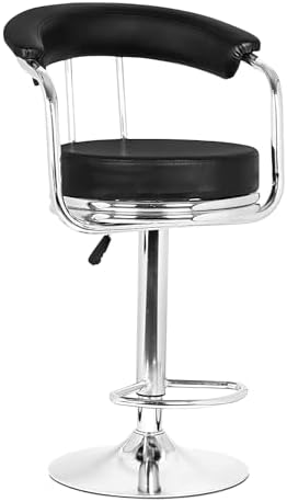 Mezonite Metal Bar Stool | Modern Height Adjustable Bar Chairs for Home ...