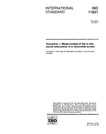 Amazon.co.jp: ISO 11821:1997, Acoustics - Measurement of the in situ sound attenuation of a ...