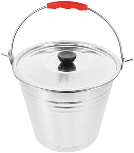 Amazon.com: Happyyami Stainless Steel Bucket with Lid Handle Milk Pail ...