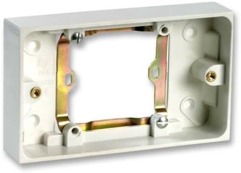 Single to Twin Wall Socket Converter (Back Box + Face Plate) White ...