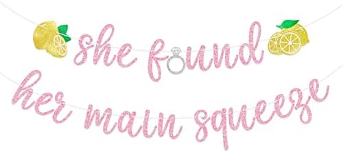Amazon.com: She Found Her Main Squeeze Banner Garland, Lemon Bridal ...