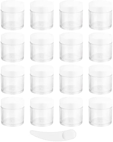 16 Pcs 10ML Empty Cosmetic Jars, Sample Pots, Travel Pots with Spatula ...