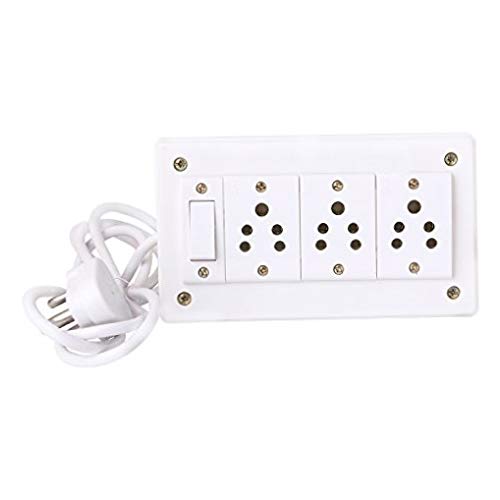Buy Heavy Duty PVC Extension Board 3 Socket and 1 Switch (3 Meters Wire ...