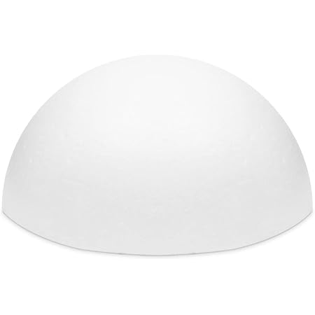 Amazon.com: White Half Sphere Foam Ball for DIY Crafts, Large Hollow ...