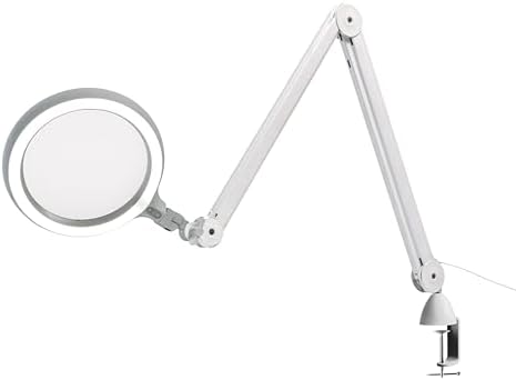 Amazon.com: Daylight Company Halo Table Magnifying Lamp, Silver ...