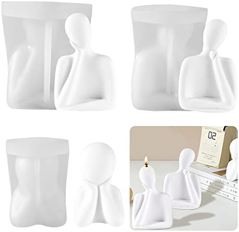 Amazon.com: 3 Pcs Hand Supported Cheek Human Silicone Molds Thinker ...
