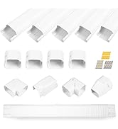 Amazon.com: LyPrem 17Ft Mini Split Line Set Cover 5" PVC Line Cover Kit ...