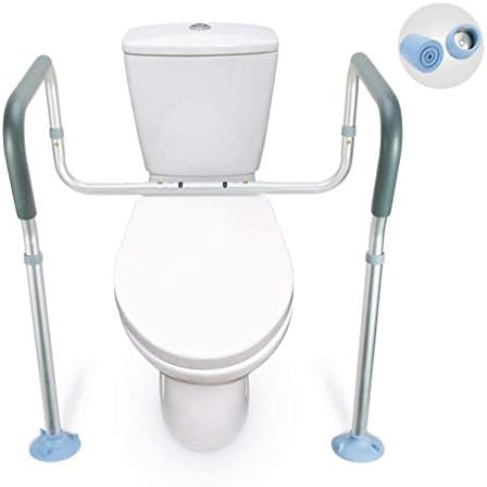 Amazon.com: OasisSpace Stand Alone Toilet Safety Rail - Heavy Duty Medical Toilet Safety Frame ...
