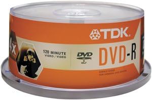 Amazon.com: TDK 4.7GB/120-Minute DVD-Rs (25-Pack) (DVDMR47CB25 ...
