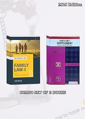 Buy AK JAIN’S COMBO Family Law-I WITH SUPPLEMENT Latest 2025 Edition ...