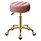 Amazon.com: HZLCMPY Rolling Stool Gold Vanity Stool with Wheels ...