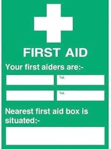 First Aiders / Nearest First Aid Box Is Sign Notice Poster - 300 x 200 ...