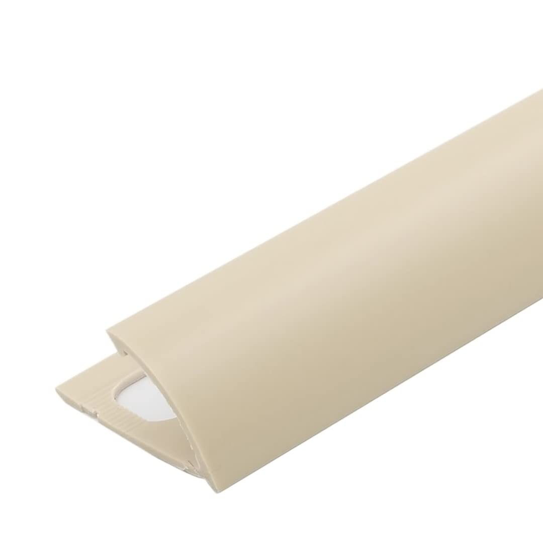 Round Edge PVC Tile Trims Quadrant Tile - Beige, 10mm Depth - 2500mm ...