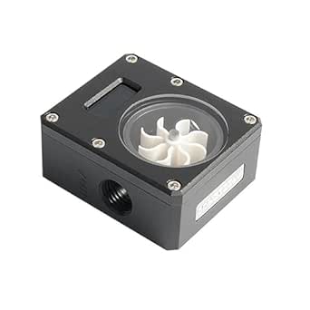 Amazon.com: Water Flow Meter Indicator with Temperature, G1/4" Threaded ...