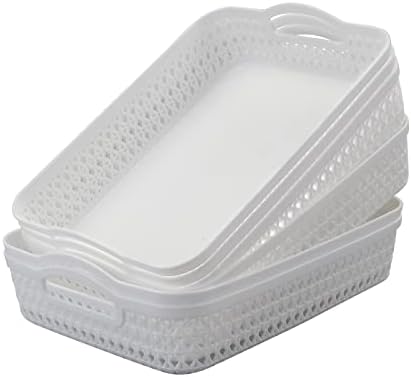 Amazon.com: Eslite Plastic Organizing Baskets/Storage Tray Baskets,6 ...