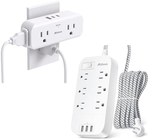 Amazon.com: Multi Plug Outlet Splitter + Power Strip with USB Ports ...