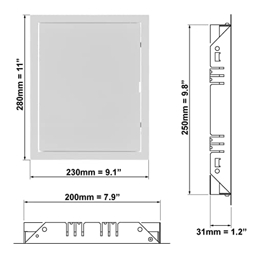 200x250mm Metal Access Panel – Wall/Ceiling Hatch – 8×10 inch ...