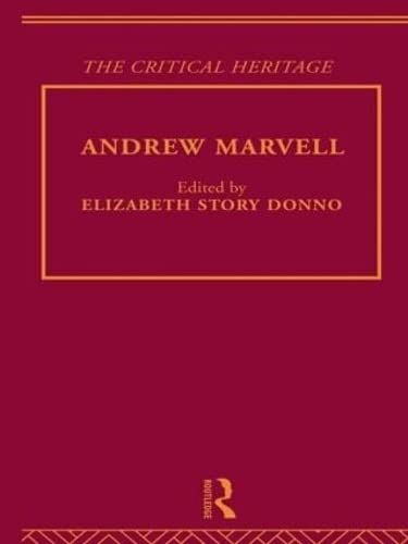 Amazon.com: Andrew Marvell: The Critical Heritage: 9780415134149 ...