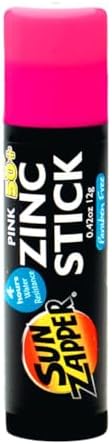 Amazon.com: Sun Zapper Zinc Oxide Sunscreen Stick SPF 50+ Pink ...